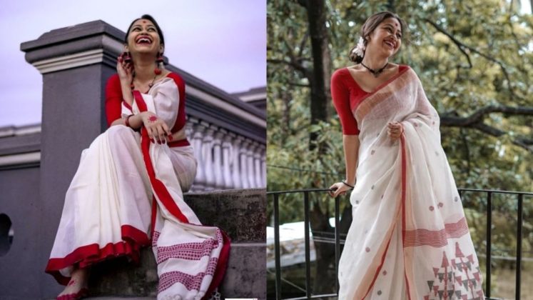 A Deep Dive into the Lal Par Saree from West Bengal