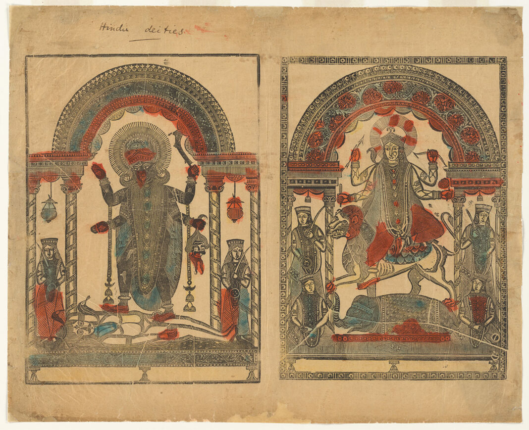 19th Century Woodcut Printing - Artworks from Bengal