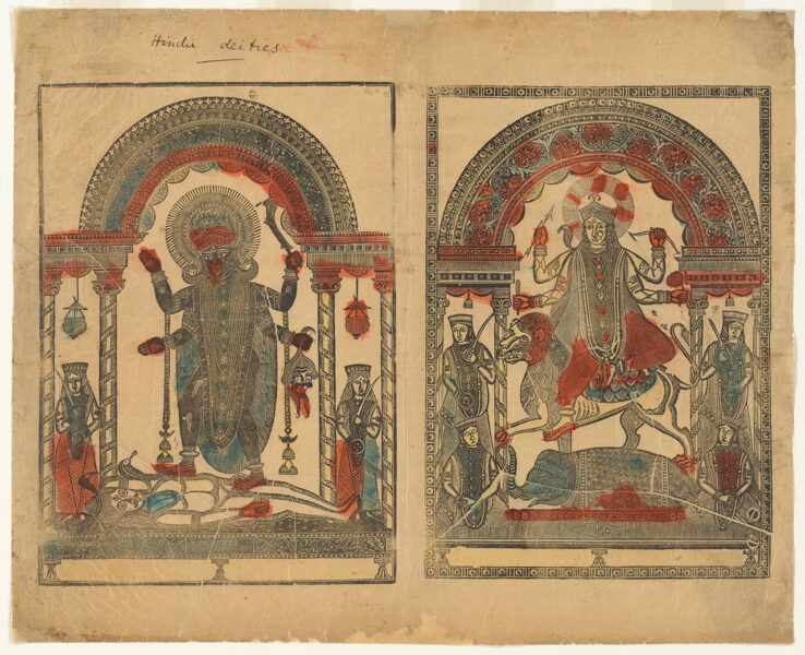19th Century Woodcut Printing - Artworks from Bengal