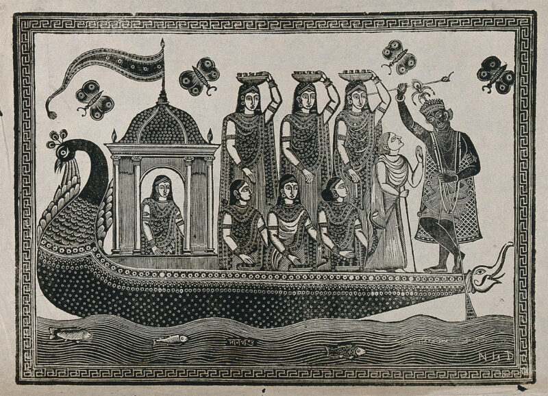 19th Century Woodcut Printing - Artworks from Bengal